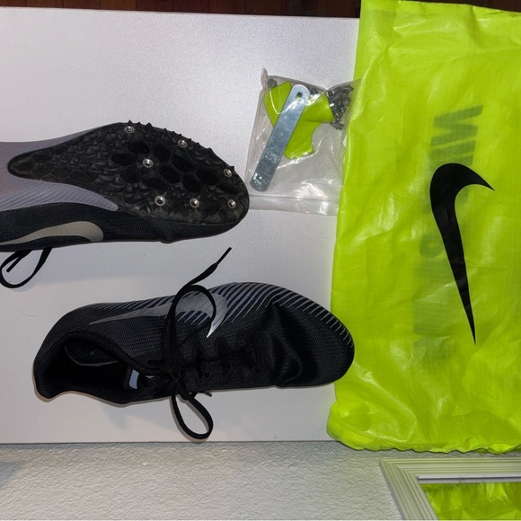 Nike | Shoes | Nike Black And Neon Yellow Track Spikes | Poshmark